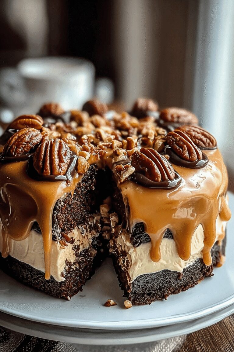Turtle Cake Recipe With Gooey Caramel And Nuts