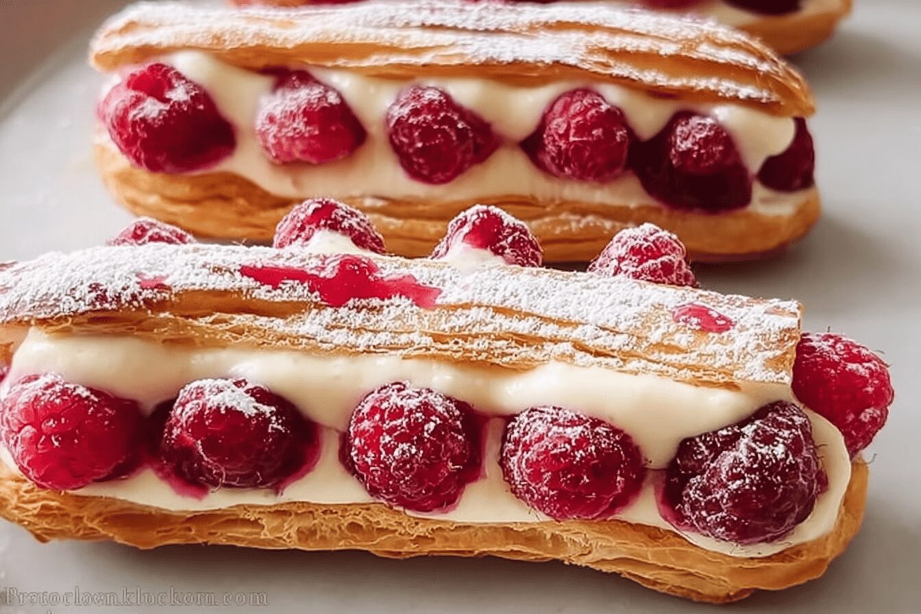 Raspberry Cream Eclairs Recipe With Light Fresh Filling