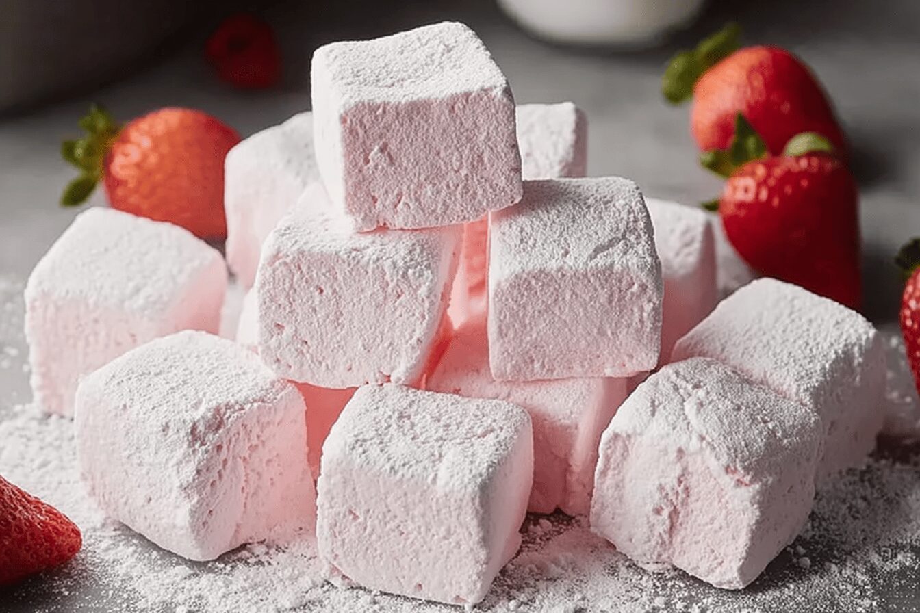 Strawberry Marshmallows Recipe With Fresh Flavor And Soft Texture
