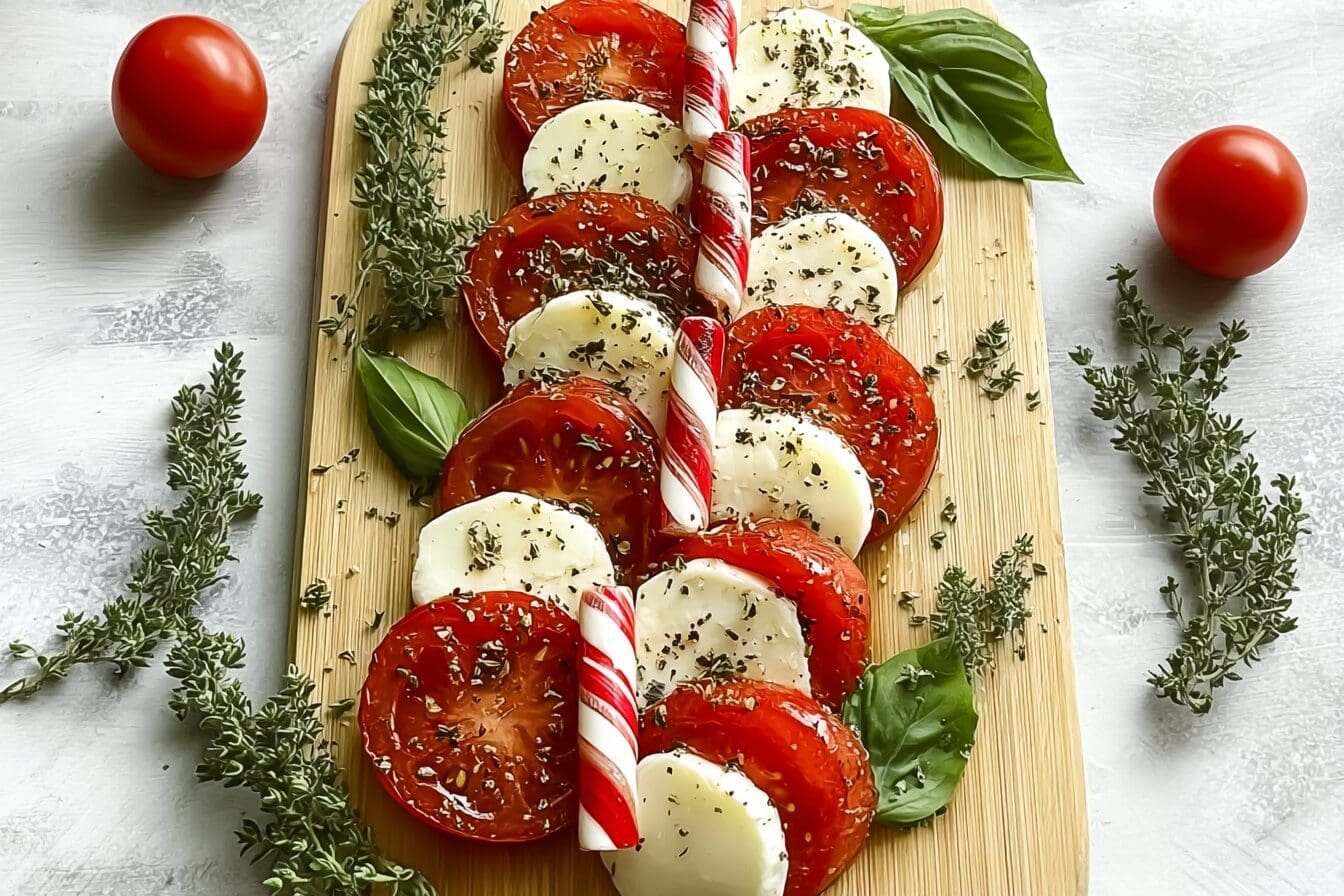 Christmas Caprese Candy Cane Recipe For Festive Appetizers
