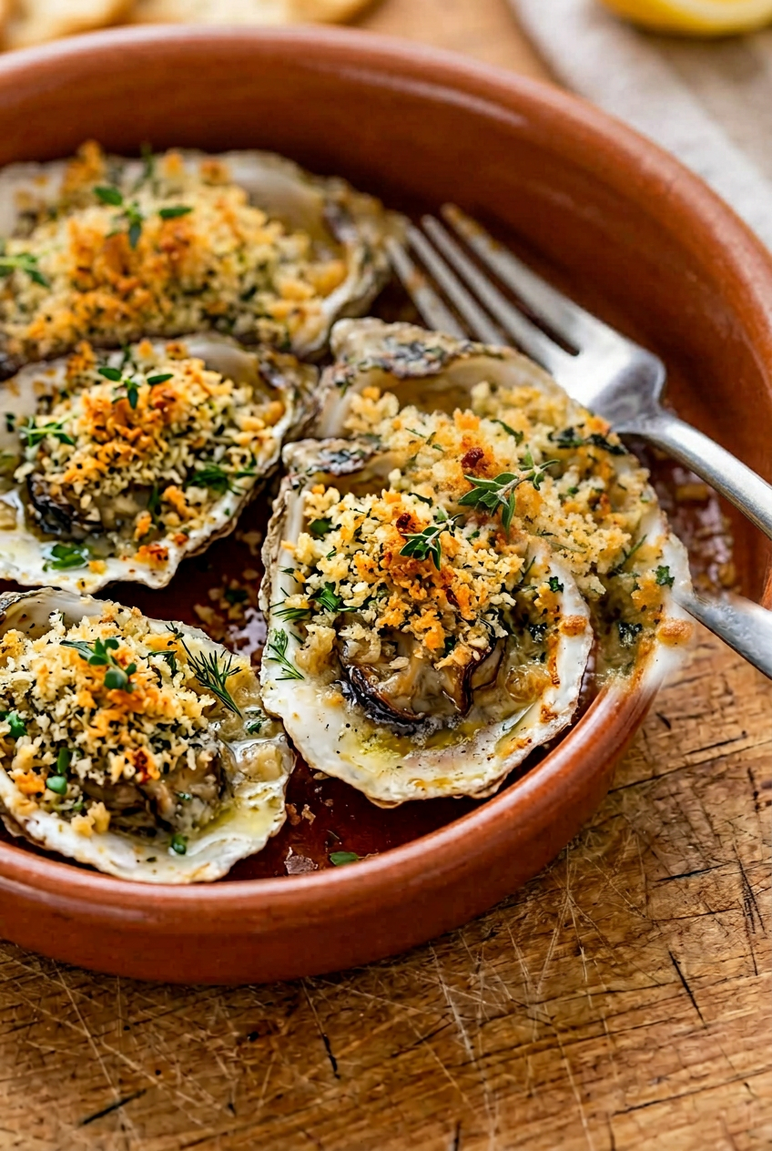 Baked Herbed Oysters Recipe Easy Oven Baked Delight