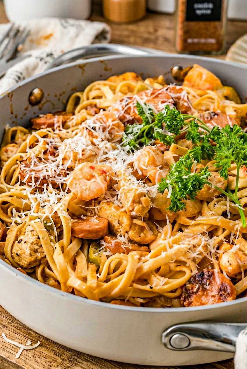 Delicious One Pot Creamy Cajun Chicken Pasta Recipe